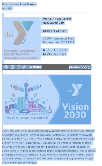 Signatures | YMCA of Greater San Antonio
